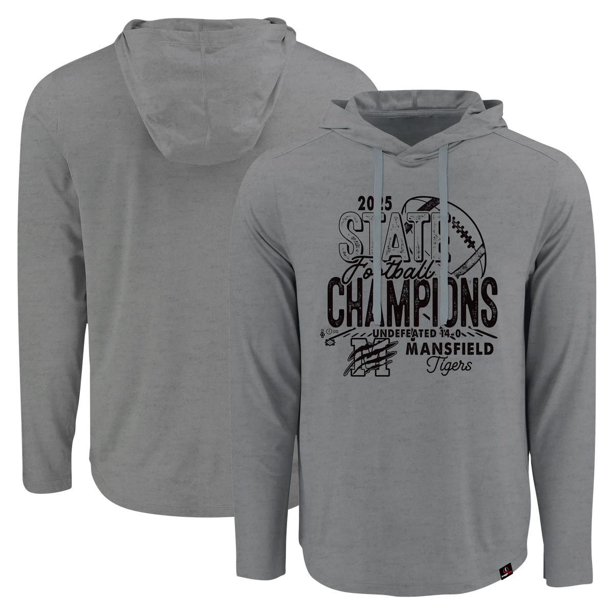 Mansfield Tigers 2025 Football State Champs Long Sleeve Hooded T-Shirt ...
